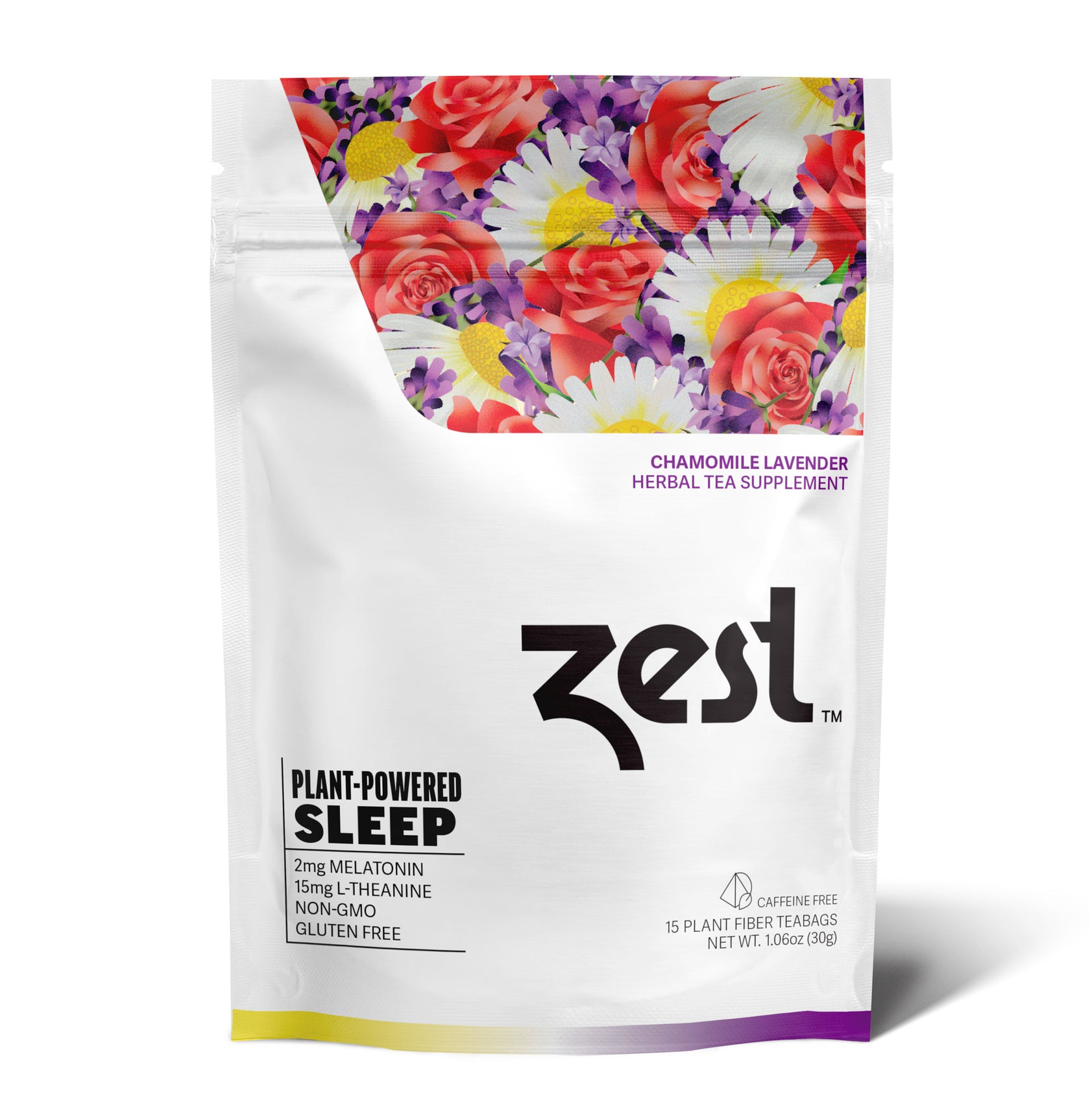 Zest Chamomile Lavender Plant-Powered Sleep - Tea Bags